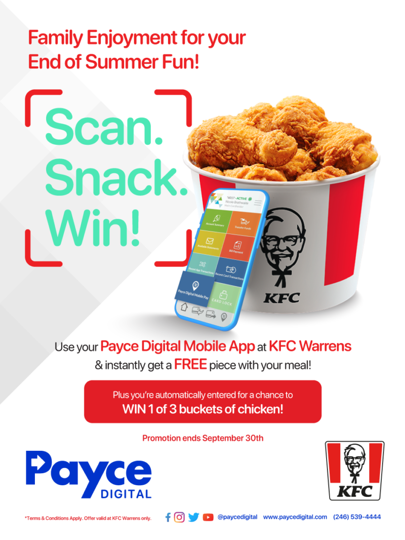 Scan To Pay For Your Meal & Receive A Free Leg Piece At KFC Warrens ...