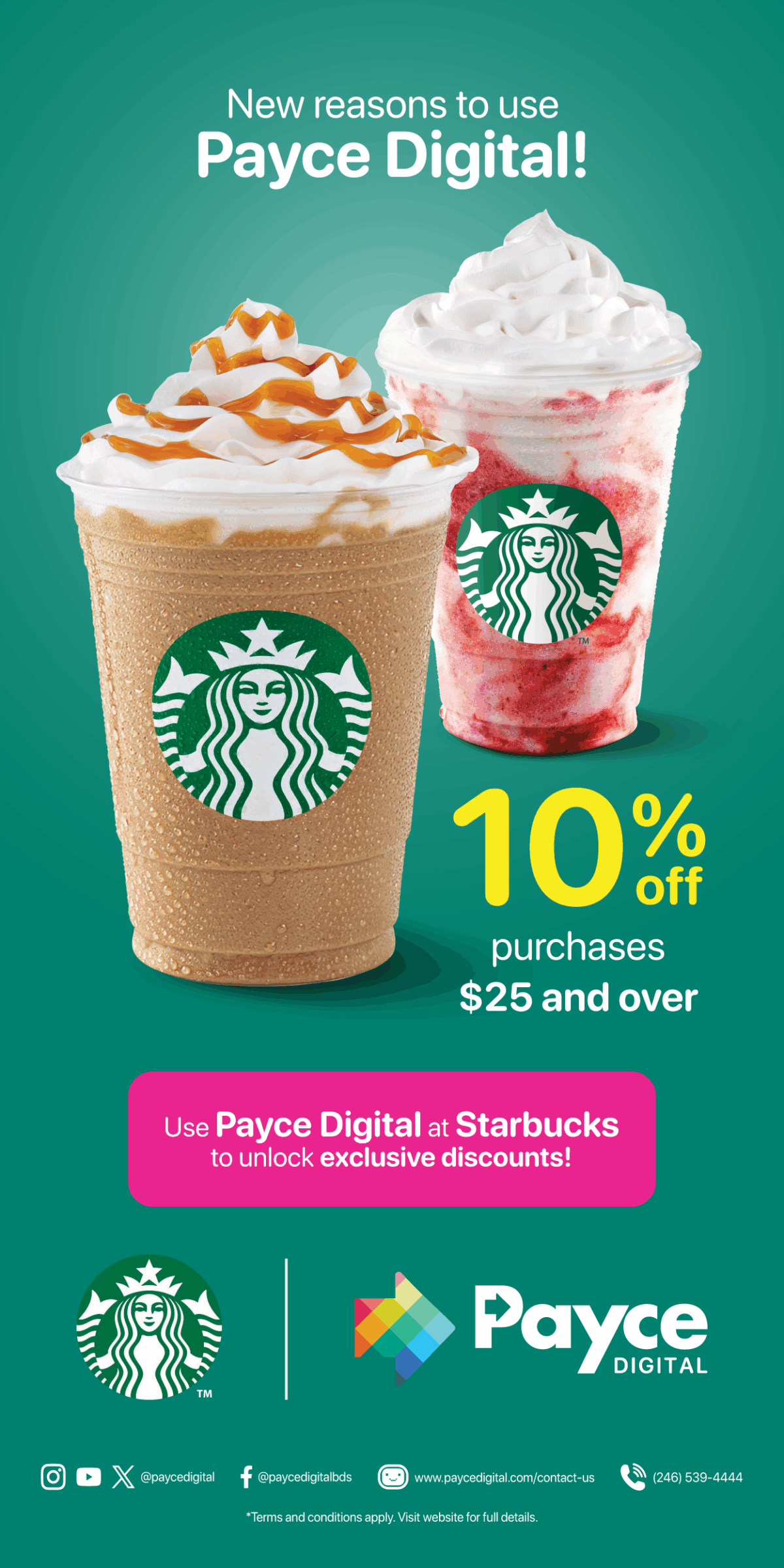 Use Payce Digital at Starbucks to Unlock Exclusive Discounts! - Payce Digital